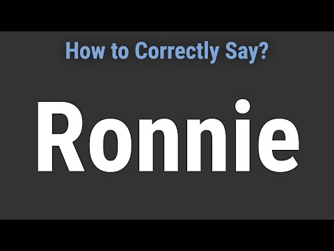 How to Pronounce Name Ronnie (Correctly!)