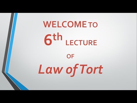 LAW OF TORTS AND EASEMENT LECTURE#6 IN URDU-BY BRILLIANT LAW COLLEGE
