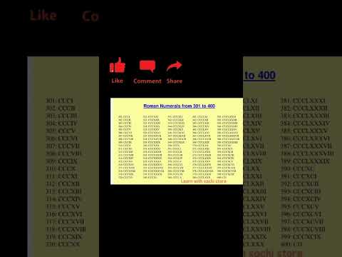 roman numerals 300-400