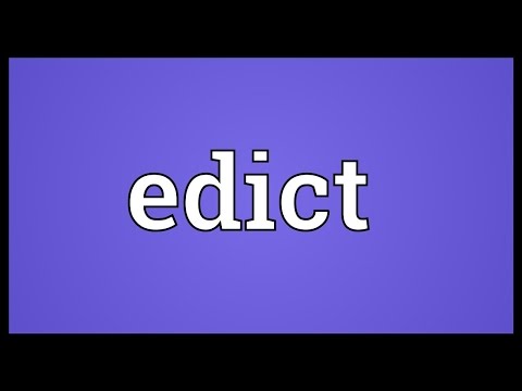 Edict Meaning