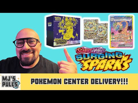 POKEMON CENTER SURGING SPARKS ETB UNBOXING! There is no way I just pulled that!?!