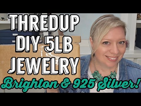 925 Sterling Silver & Brighton in this Thredup DIY 5lb Jewelry Jar Rescue Box Unboxing! #jewelryjar
