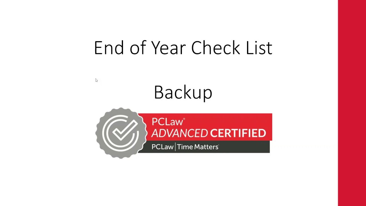 PCLaw Data Backup