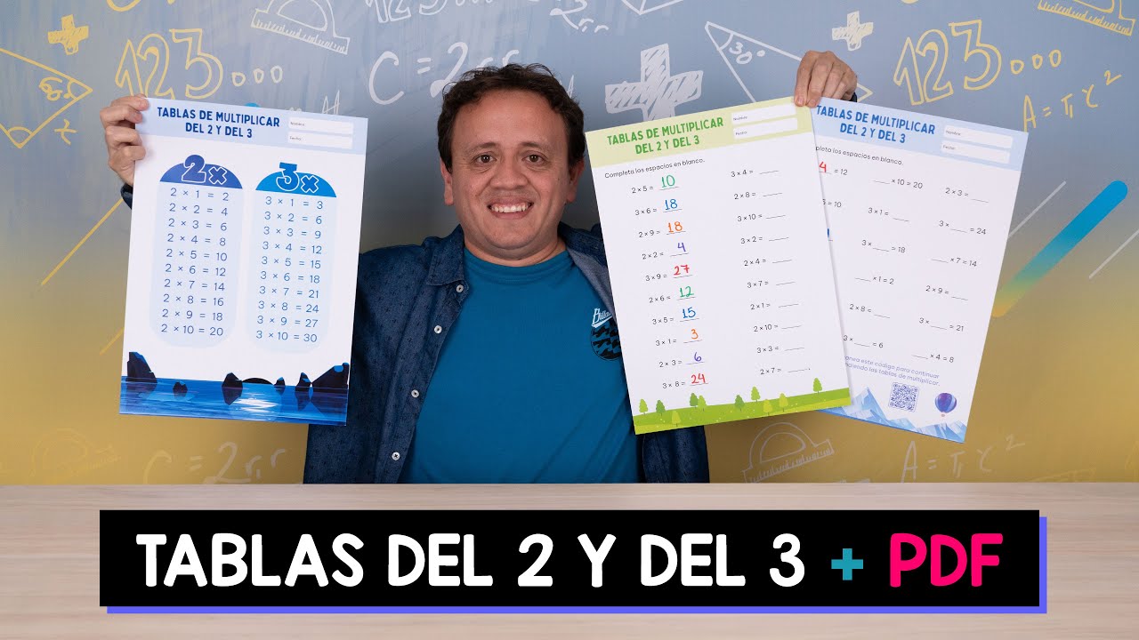 Tablas del 2 y del 3 | Ficha de ejercicios en PDF