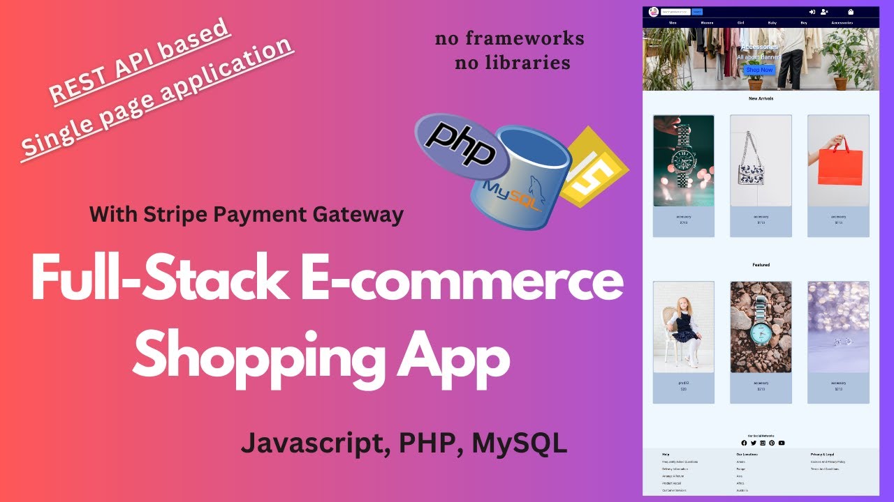 Building a Full-Stack E-commerce Shopping App | Vanilla JS, PHP, MySQL, HTML, and CSS