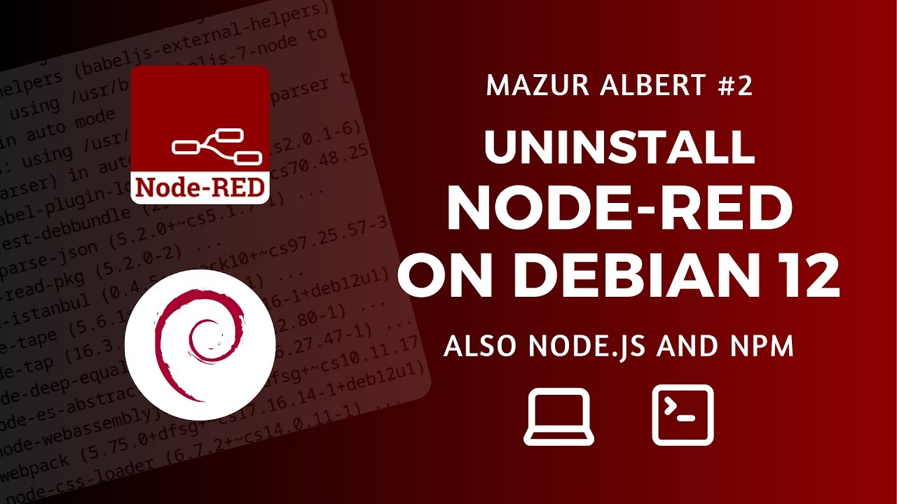 How to uninstall Node-RED on Debian 12 (GUI)