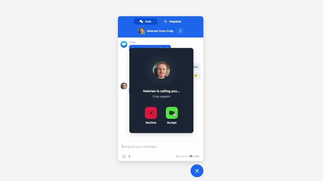 Crisp widget - the new design