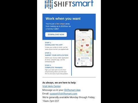 Shiftsmart App Jobs-- that pay tomorrow!