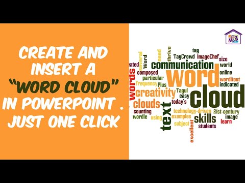 Create and Insert a "Word Cloud" in One click in powerpoint presentation. #stayhome learn #withme