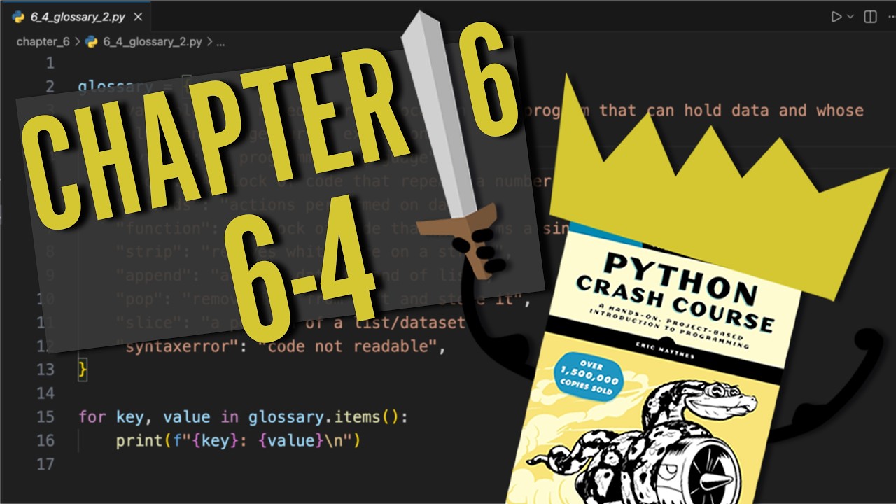 Python Crash Course: Chapter 6 | Try It Yourself 6-4 | Beginner Python Problem Walkthrough!