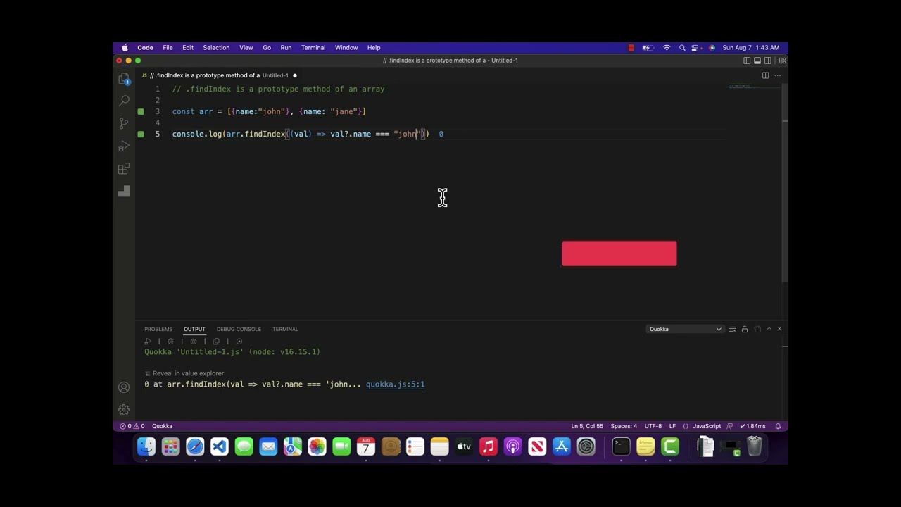 JavaScript Array - findIndex()