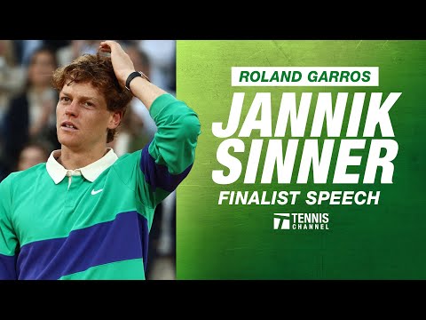 Jannik Sinner Shows Class in Finalist Speech | 2025 Roland Garros