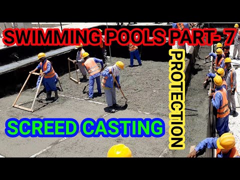 protection Screed Casting in swimming Pool area. What is the protection Screed? In urdu and hindi