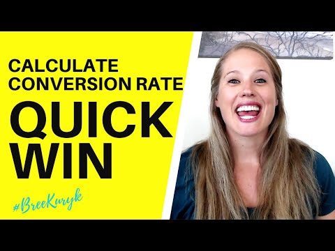 Calculate CONVERSION RATE marketing metric Quick WIN!