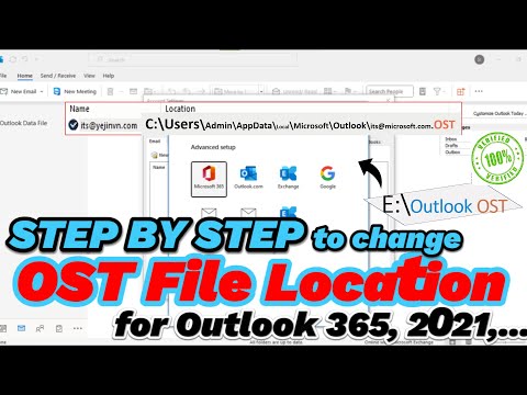 STEP by STEP to Change OST File Location in Outlook 365, 2021, 2019 #microsoftoutlook