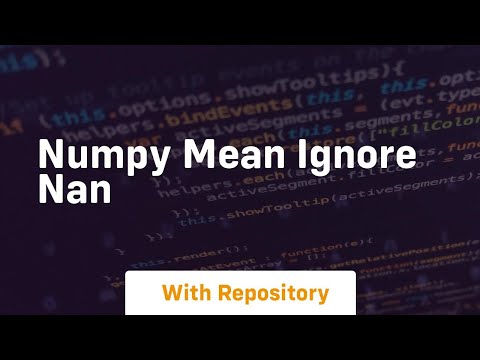 numpy mean ignore nan