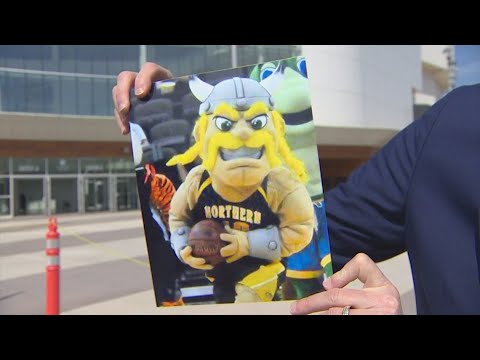 Victor E. Viking is one of the scariest mascots in college sports!