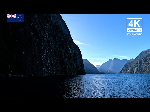 4K New Zealand Landscape Background | Milford Sound | Relaxing Ambient Wallpaper | 97