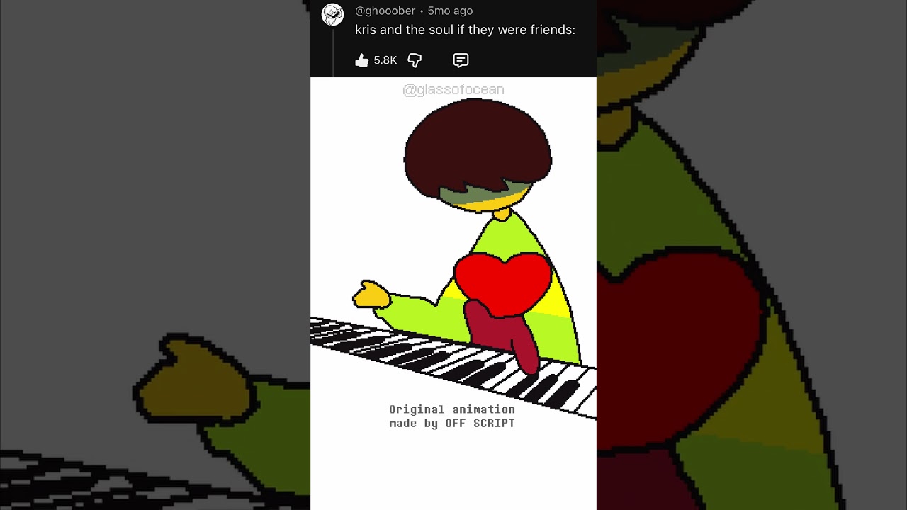 Kris and Soul if they were friends #animation #pixelart #deltarune
