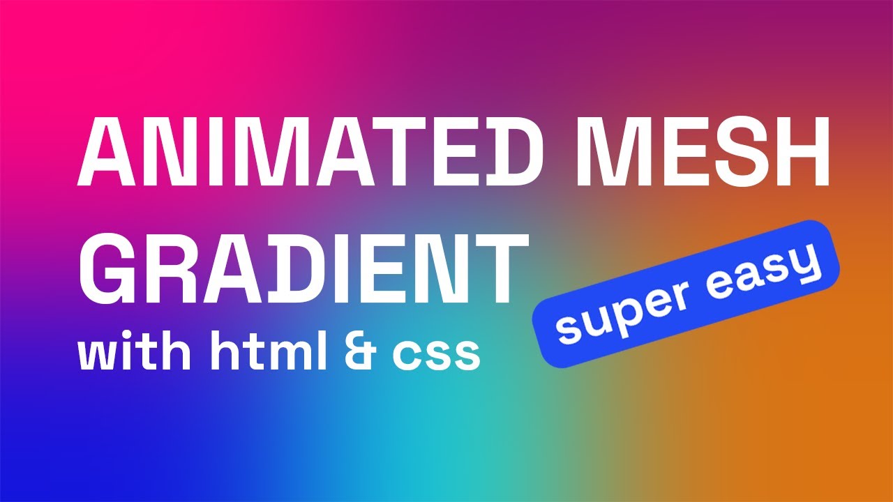 Super Easy Animated Background with HTML & CSS!