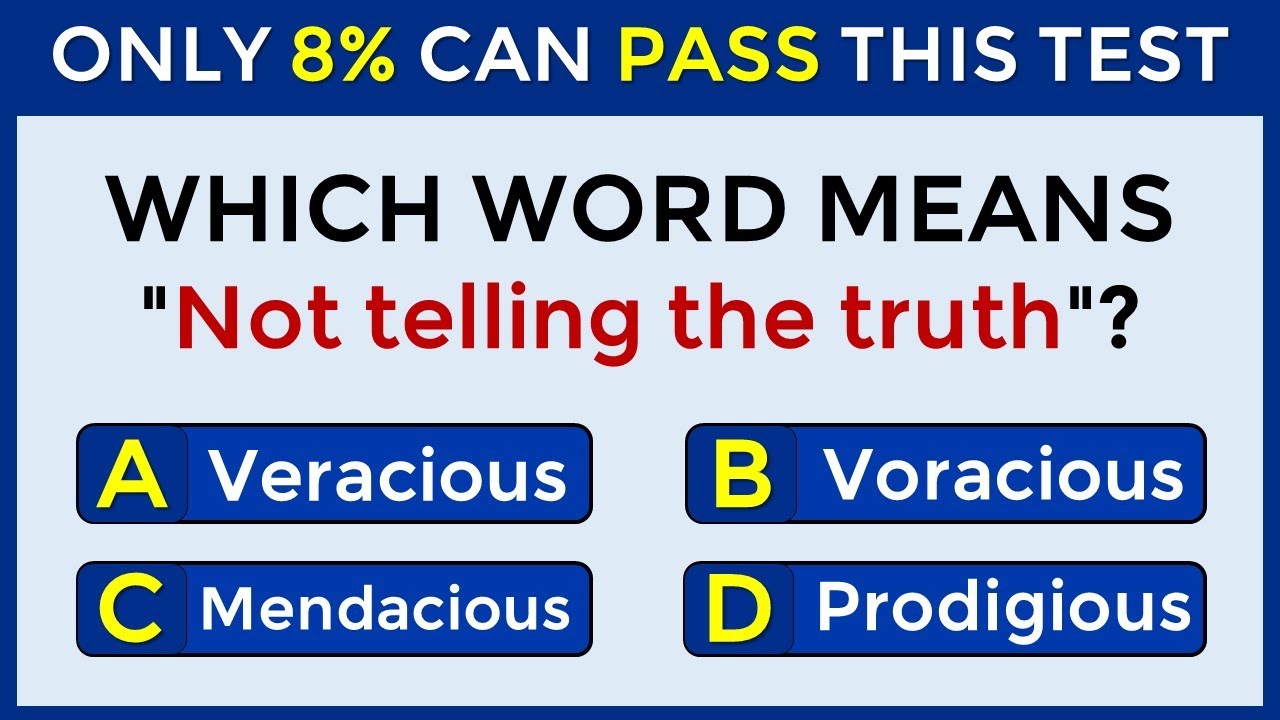 Only 8% Can Pass This Test | Match The VOCABULARY Words #4