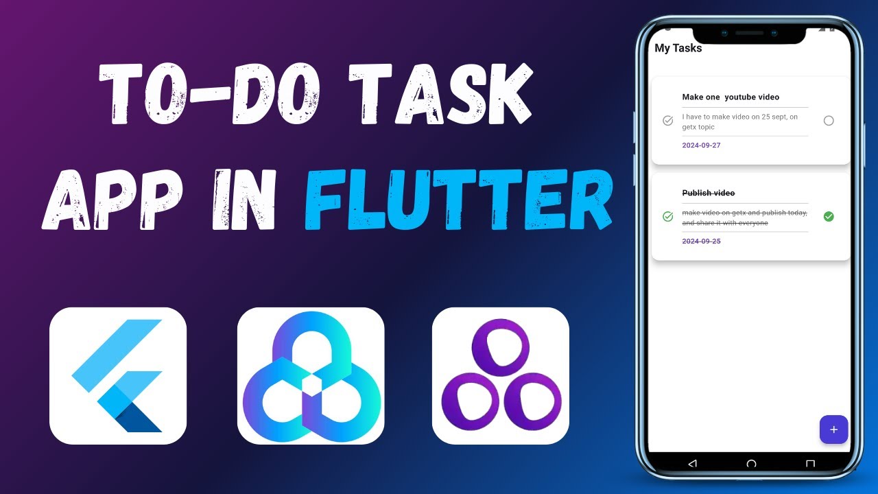 Complete ToDo Task App In Flutter + GetX + Hive - Flutter Tutorial