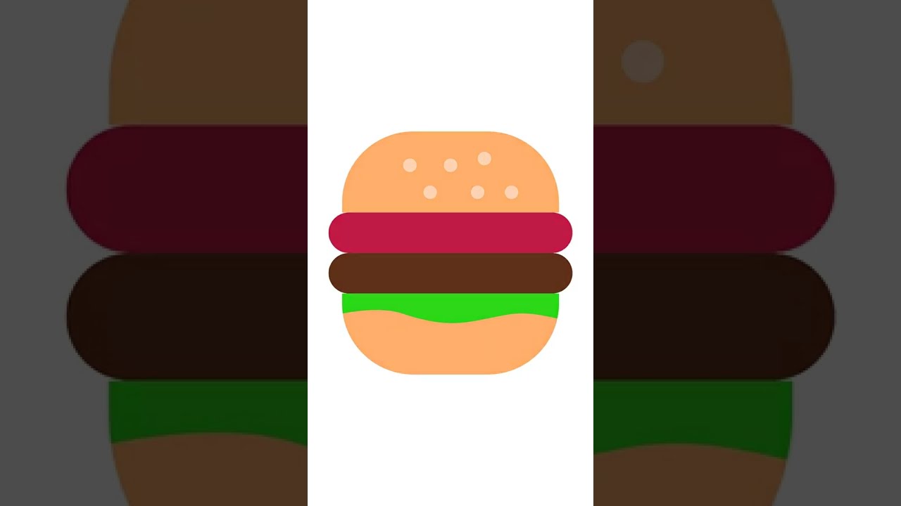 How to Make Burger Icon Illustration in Adobe Illustrator - Adobe Illustrator Tutorial #Shorts