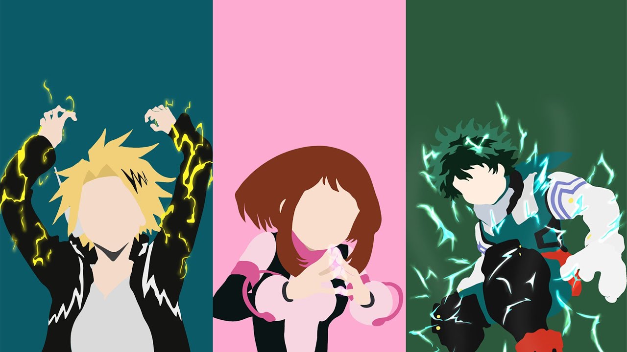 Making MHA Minimalistic Phone Wallpapers