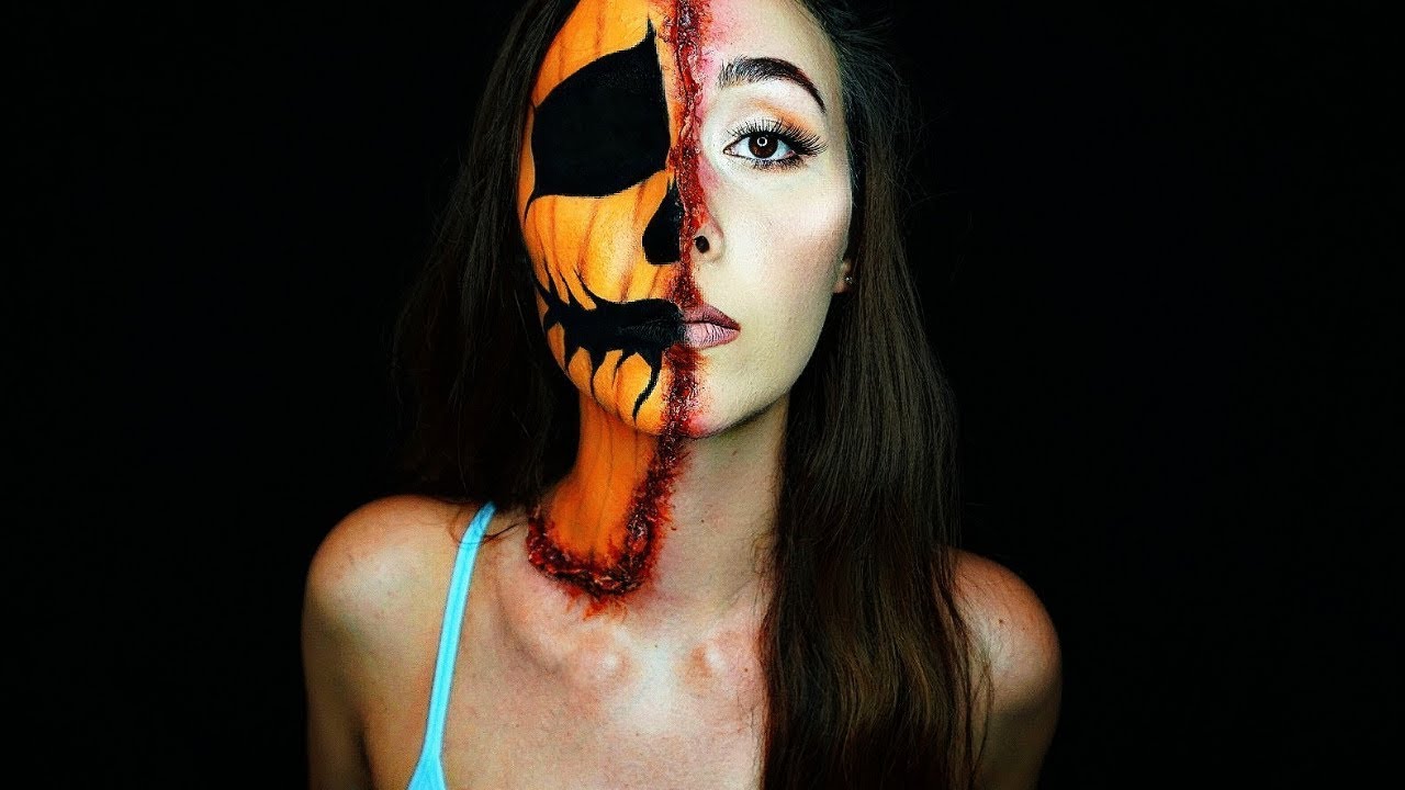 HALF PUMPKIN FACE | SFX HALLOWEEN TUTORIAL