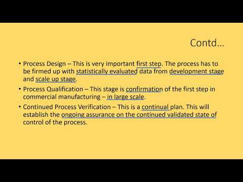 Manufacturing process validation features