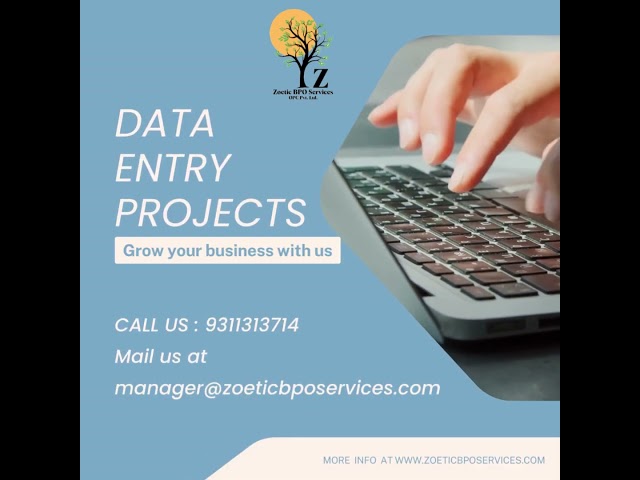 Data Entry - Data Entry Projects For Setup Service Provider from Noida