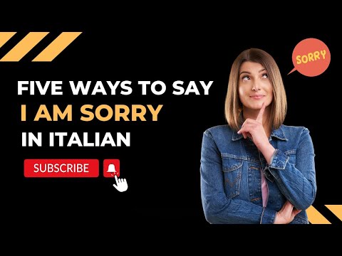 Five ways to say i am sorry in Italian | इतालवी में आई एम सॉरी कहने के पांच तरीके #learnitalian