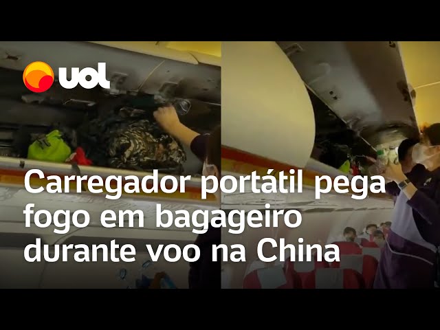 Avião faz pouso de emergência na China após fogo no bagageiro; vídeo