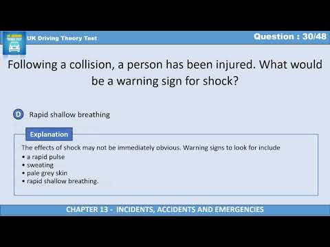 What Are the Warning Signs of Shock After a Collision? | UK Driving Theory Test
