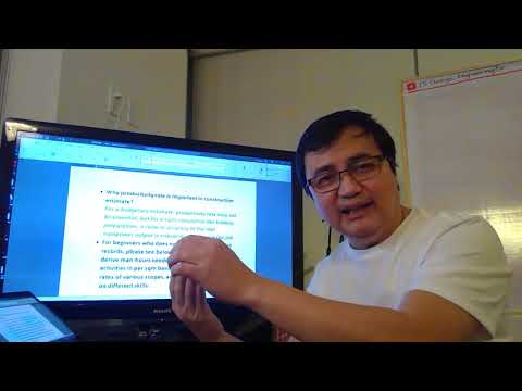MAN-HOUR AND PRODUCTIVITY RATES IN CONSTRUCTION (with Timestamped) - Tagalog tutorial