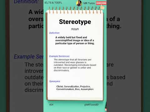 Stereotype IELTS & TOEFL Vocabulary Daily #ielts #toefl