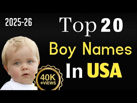 Top-20 Boy Names In U.S.A||American Top Boy Names||English Baby Boy Names||@nameinfo44