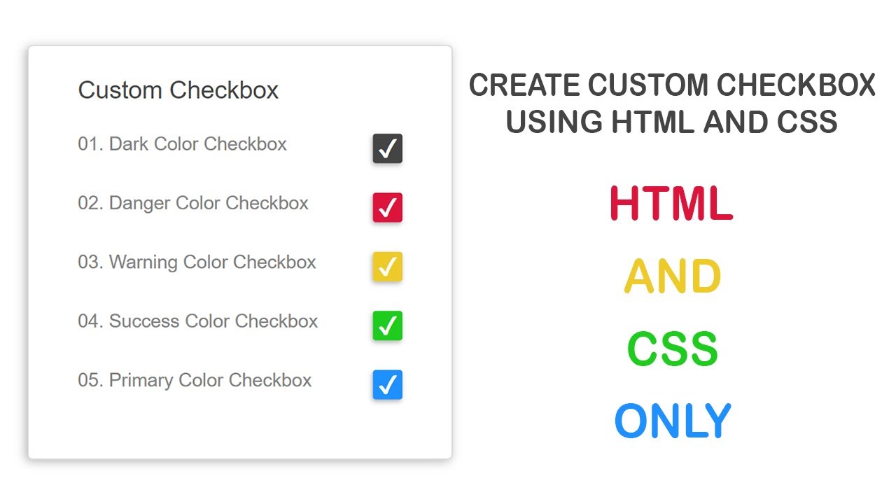 html and css | how to create custom checkbox using html and css only | am webtech