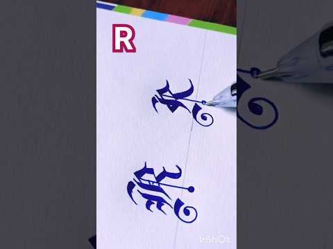 'R' Calligraphy Latter | R Font Style | Calligraphy for beginner