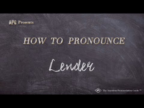 How to Pronounce Lender (Real Life Examples!)
