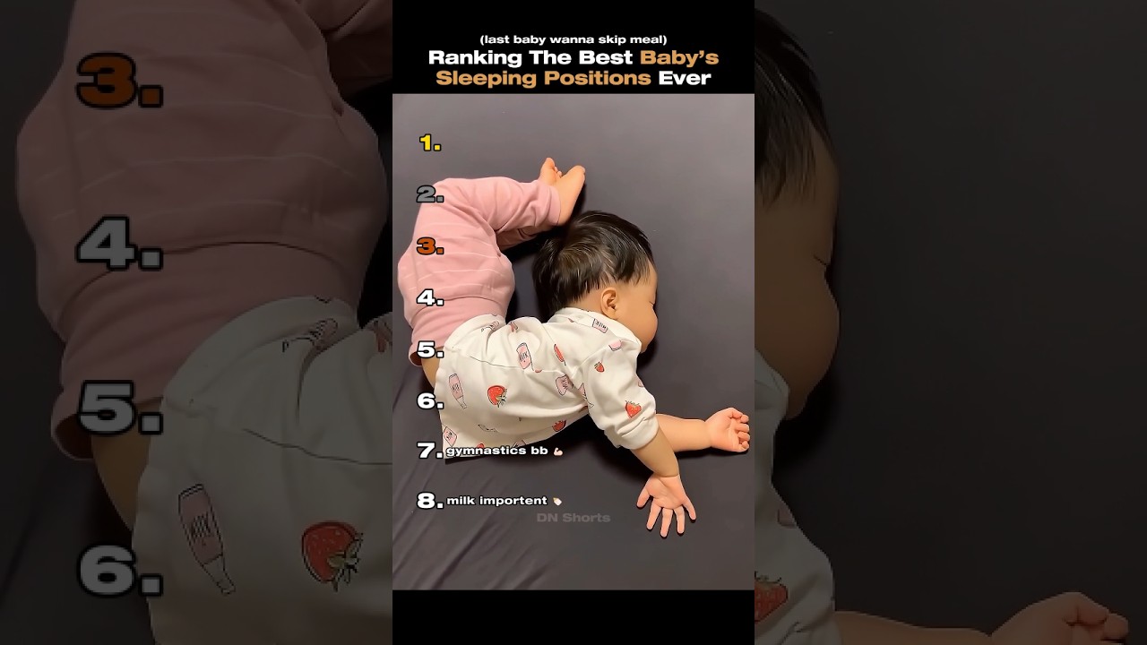 Ranking The Best Baby’s Sleeping Positions Ever #baby #funny #ranking #tiktok