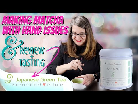 Making Japanese Green Tea Company's Matcha (with Hand Issues) - Tasting & Review on #matchamonday