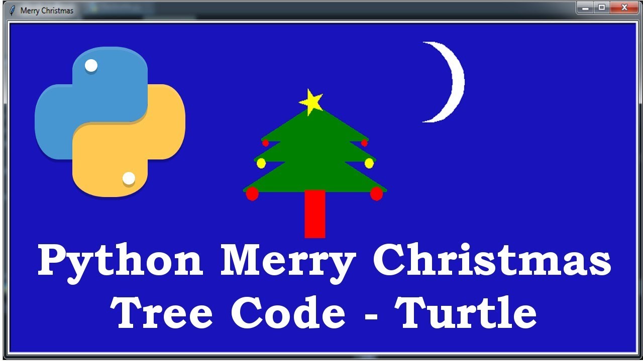 Python Merry Christmas Tree Code With Turtle Graphic | Python Tutorial
