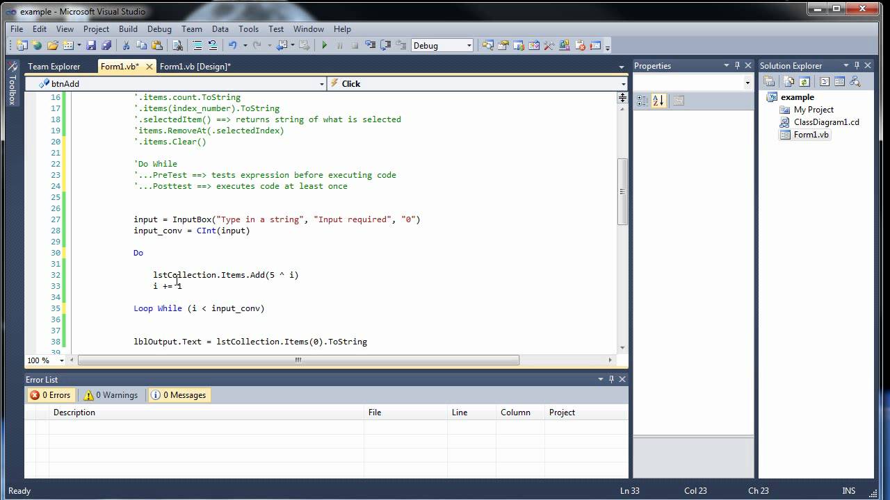 Visual Basic Tutorial 9 - Loops