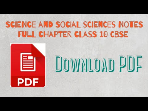 Science and SST Notes Class 10 full chapter CBSE PDF