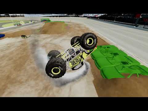 Beamng Monster Jam Xtreme Diesel Freestyle @ Oxford Plains Speedway 2014!