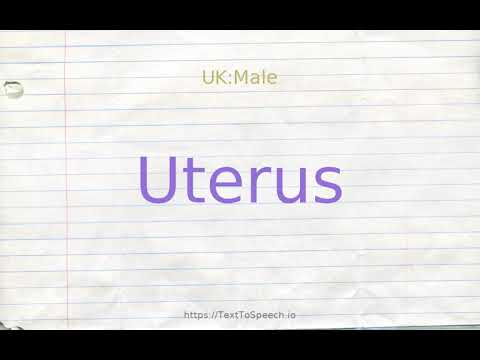 How to pronounce uterus