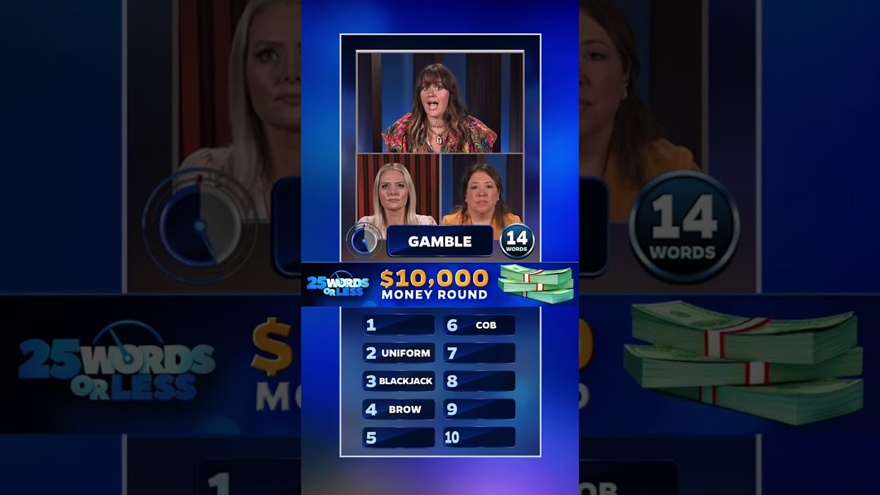 Follow along—this gets tense fast. #25wordsorless #gameshow