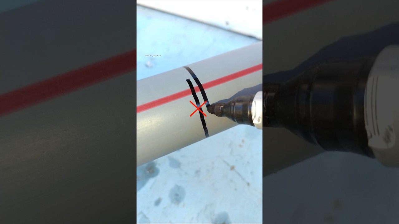 Experienced plumber's trick! How to always make precise markings on a plastic pipes #diy #plumbing
