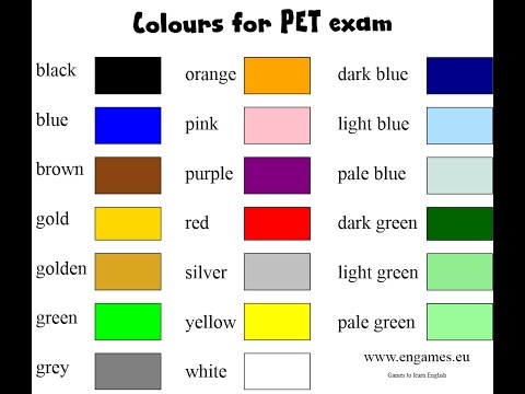 Colours in English